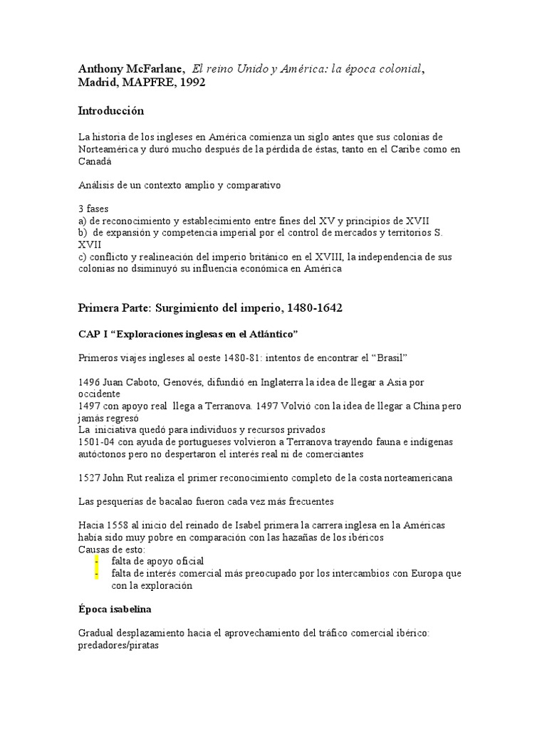 Anthony McFarlane | PDF | Colonialismo | Imperio español