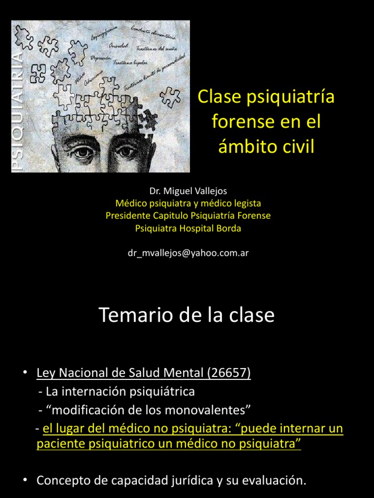 Clase Psiquiatría Forense Civil (5358) | PDF | Trastorno mental ...
