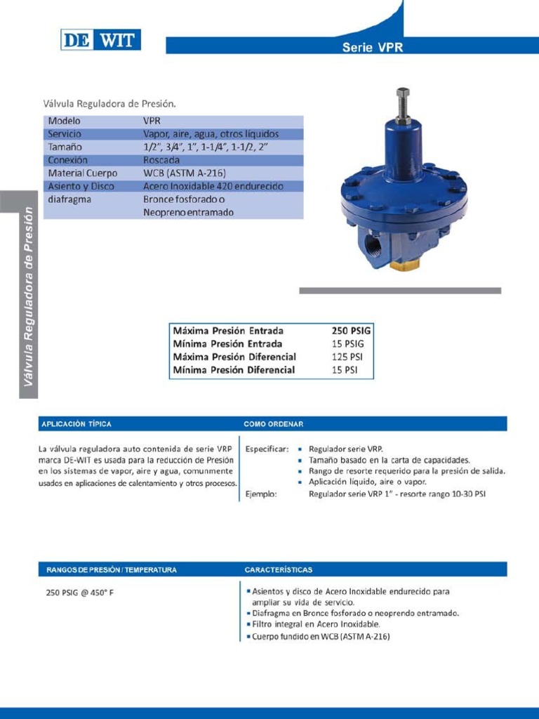 Val Reg Presion VPR | PDF