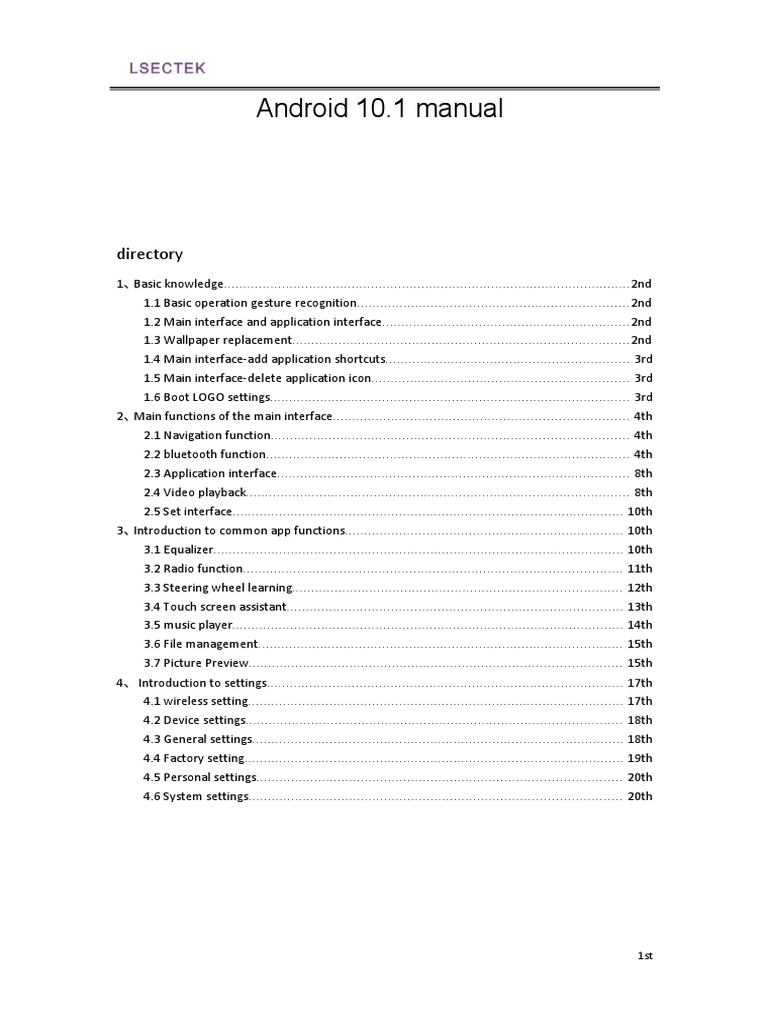 Android 10.1 Manual | PDF | Bluetooth | Icon (Computing)