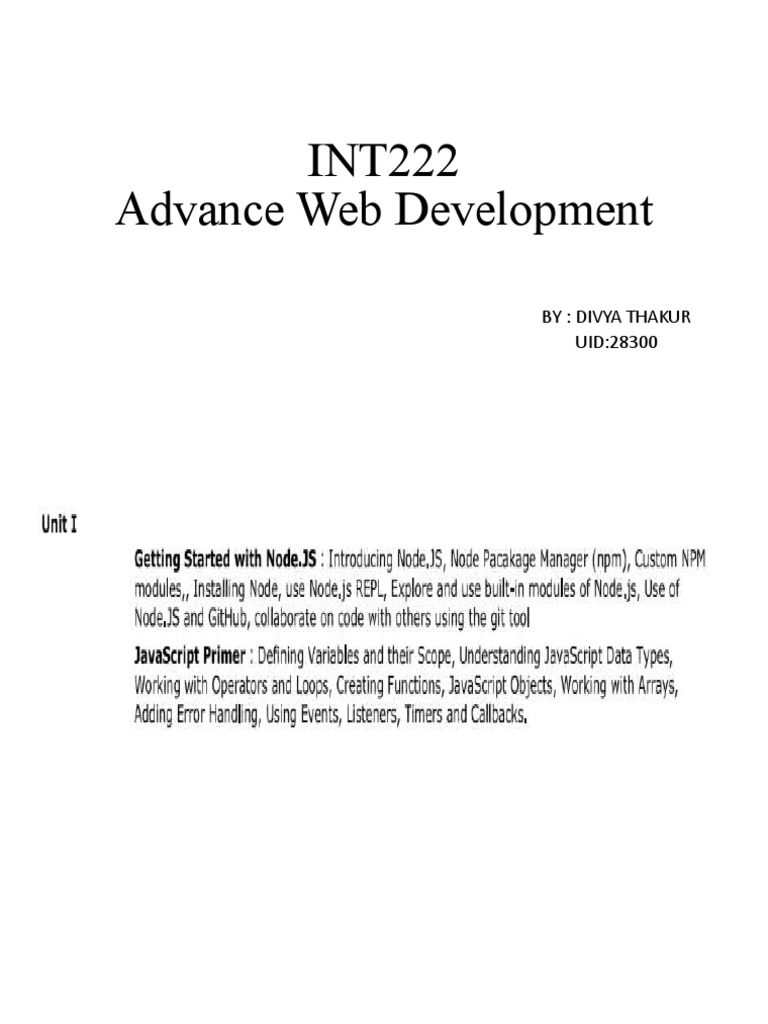 Int222 JS Primerunit1 | PDF | Scope (Computer Science) | Java Script Int222 JS Primerunit1 | PDF | Scope (Computer Science) | Java Script