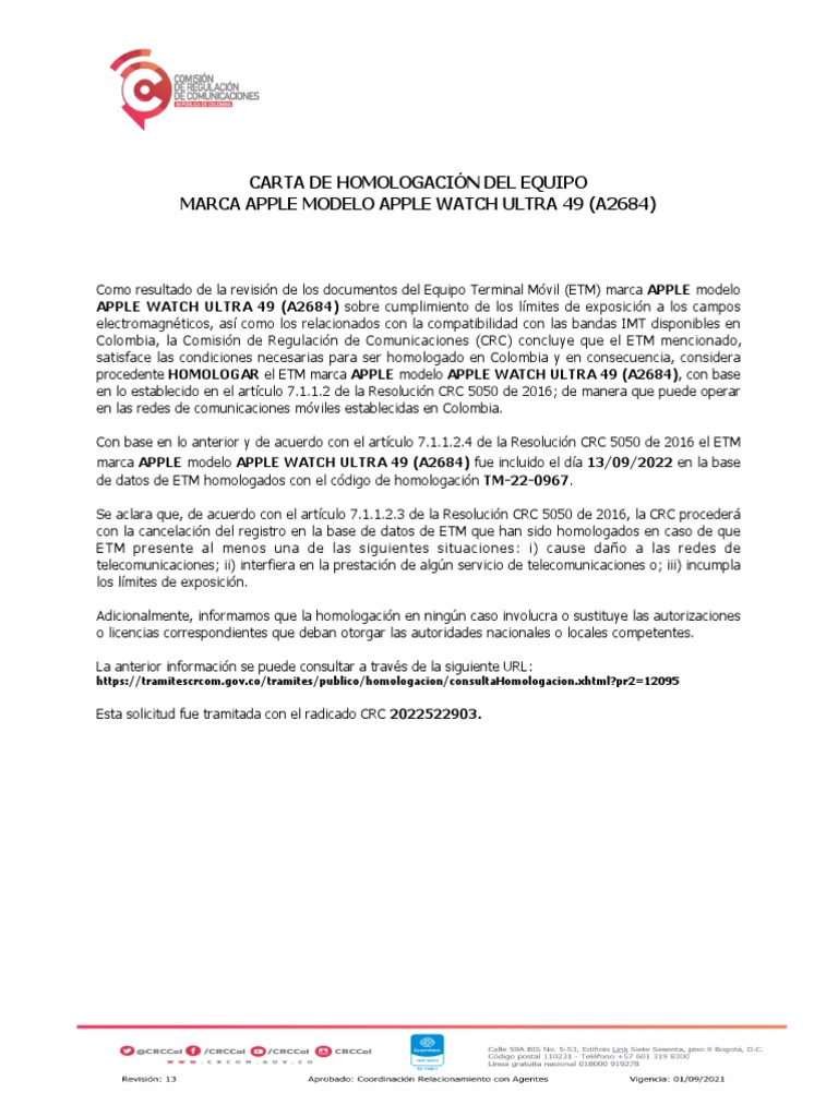 Carta - TM 22 0967 | PDF