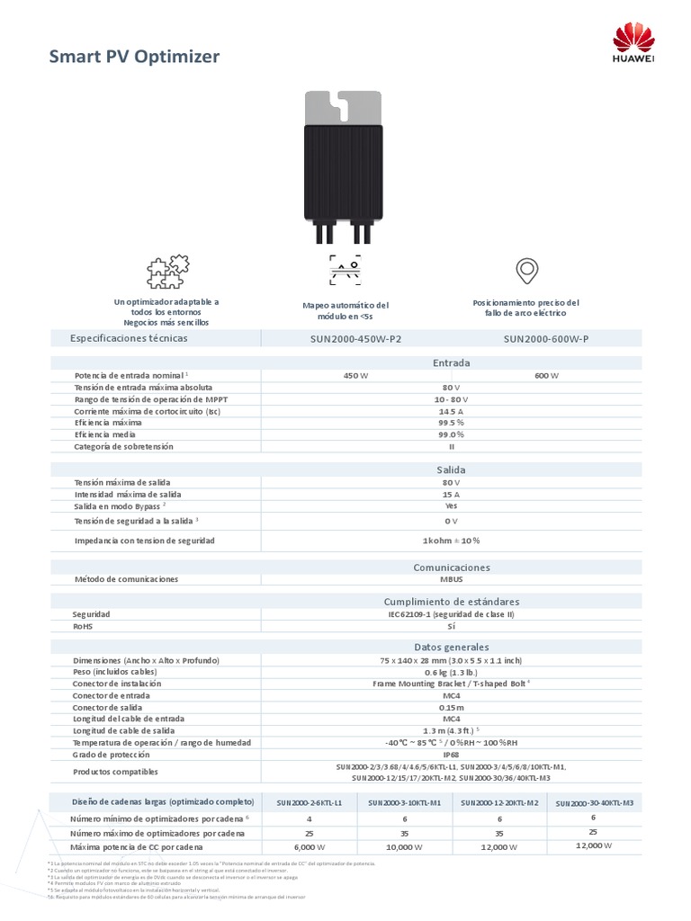 Huawei Optimizador 450W P | PDF