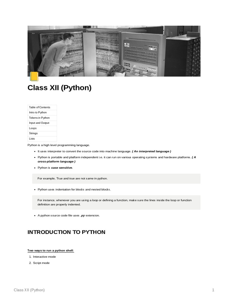 Class12 Python | PDF | Control Flow | Parameter (Computer Programming)