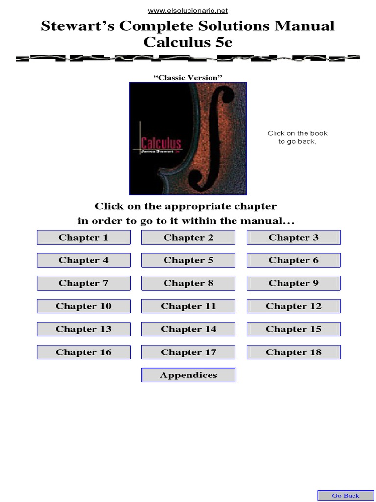 Stewart's Calculus 5e Solutions Manual | PDF | Software | Computing