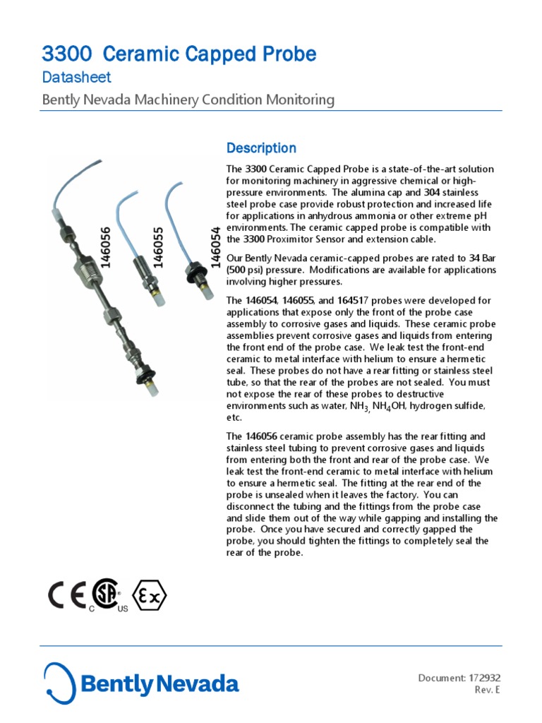3300 Ceramic Capped Probe Datasheet - 172932 | PDF | Electrical ...