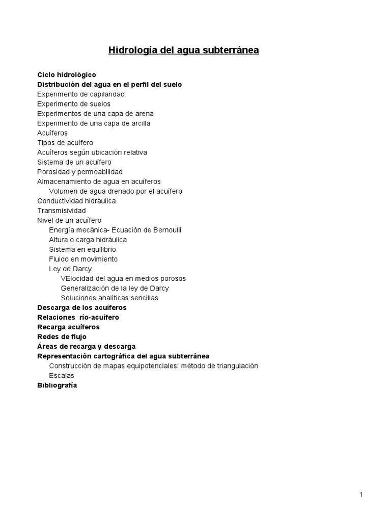 Hidrología subterránea | PDF | Agua subterránea | Agua