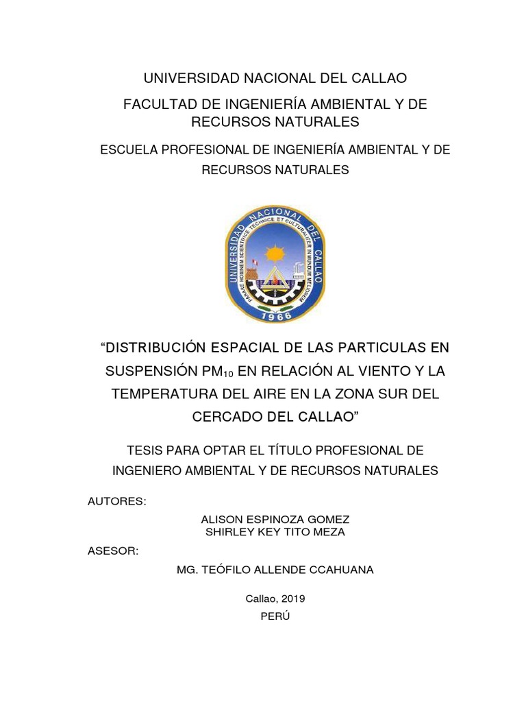 Shirley Key Tito Meza - Alison Espinoza Gomez Ambiental 2019 | PDF ...