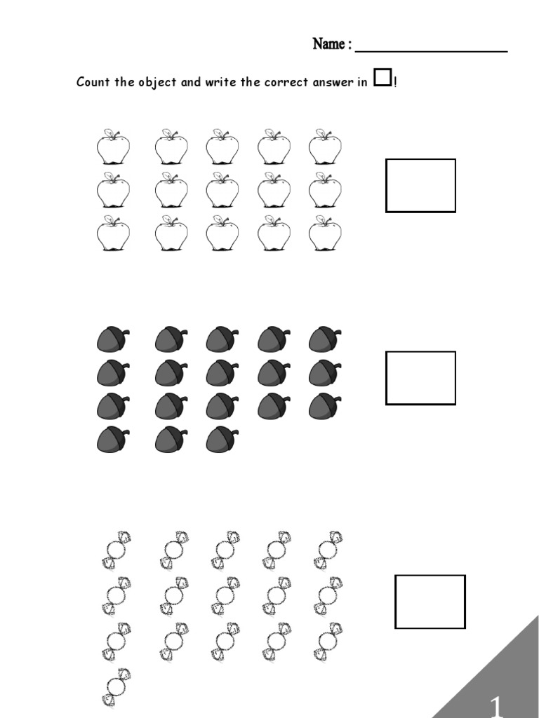 Count The Object and Write The Correct Answer in ! | PDF