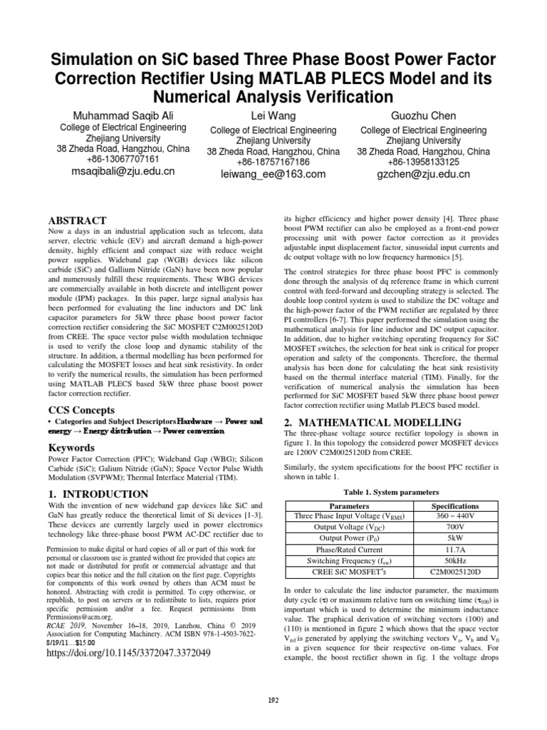 Simulation On Sic Based Three Phase Boost Power 16 Annas Archive | PDF | Rectifier | Mosfet