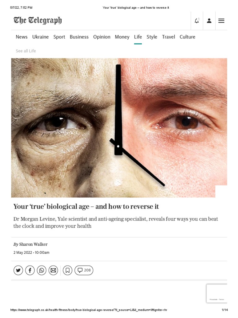 Your True' Biological Age - and How To Reverse It | PDF | High ...