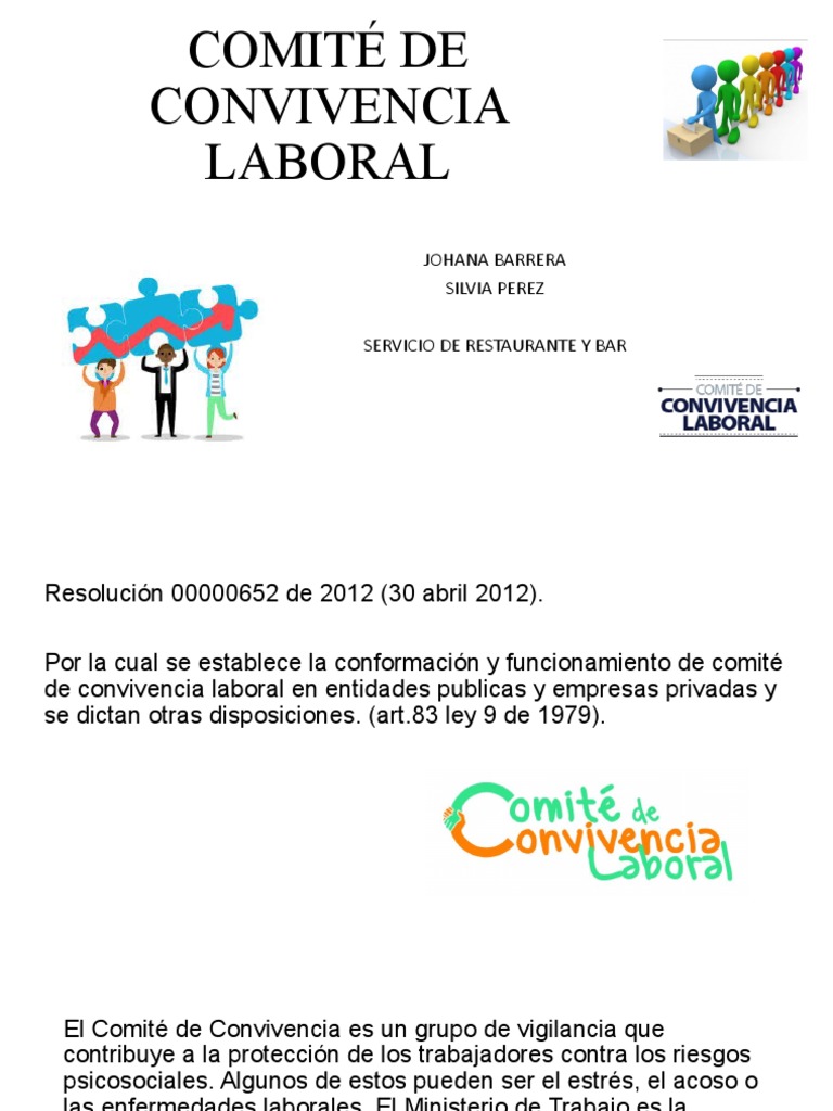 Comité de Convivencia Laboral | PDF