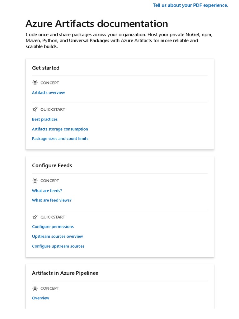 Azure Devops Artifacts Azure Devops Pdf Command Line Interface Computing