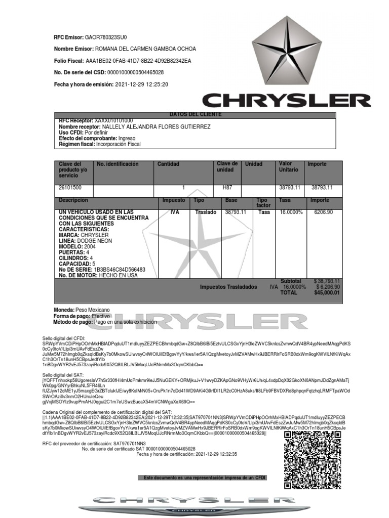 Chrysler | PDF