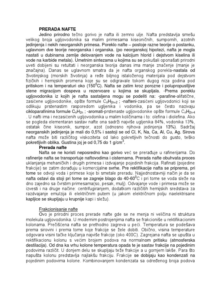 Prerada Nafte | PDF