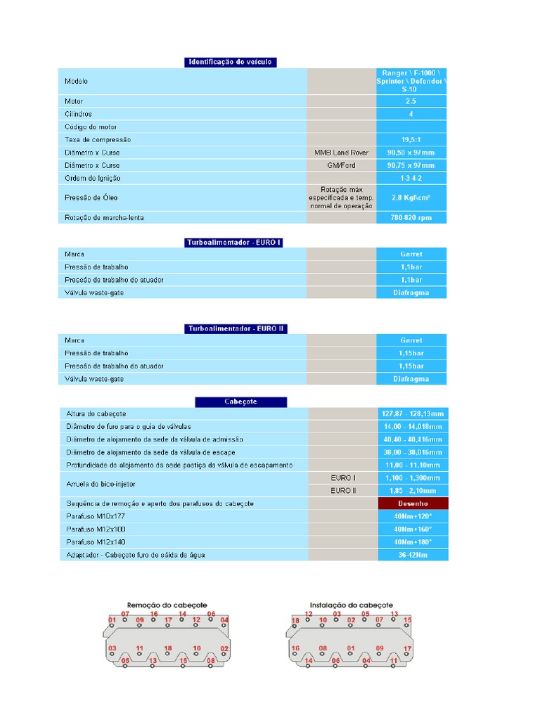 Dados Motor Maxion | PDF