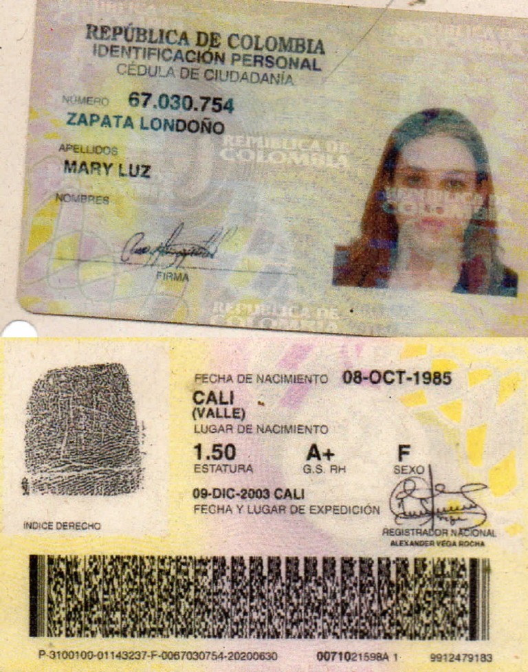 Cedula Mary Luz Zapata L. | PDF