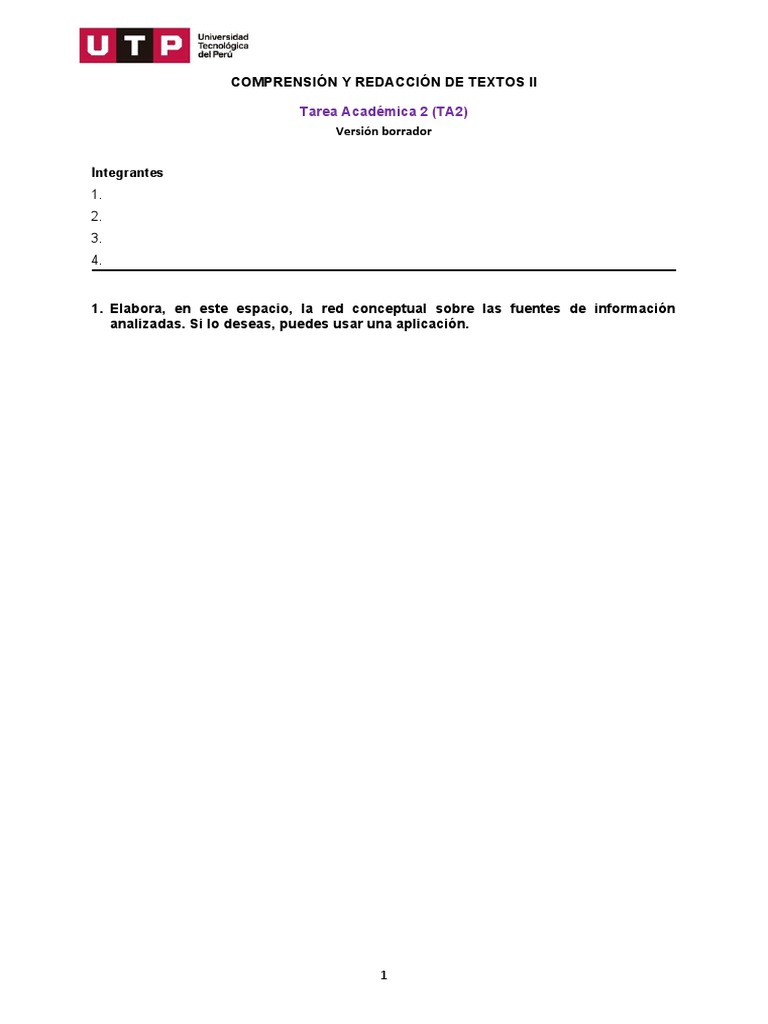 S11Virtual - El Texto Argumentativo - TA2 - Formato Borrador (1) - 906782588 | PDF