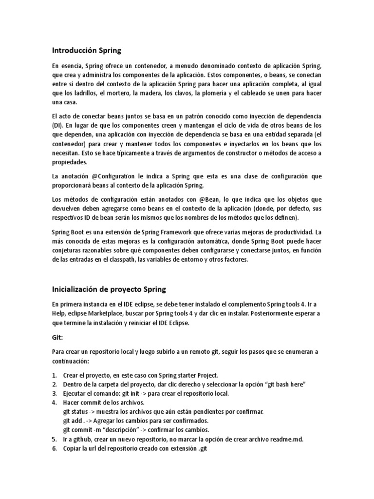 Notas Spring | PDF | Spring Framework | Informática