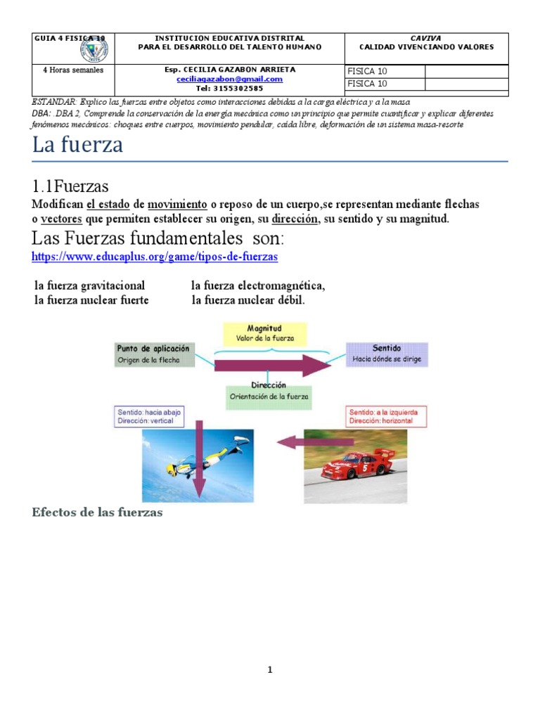 Guía Física 10: Leyes de Newton y Fuerzas | PDF | Fuerza | Las leyes ...