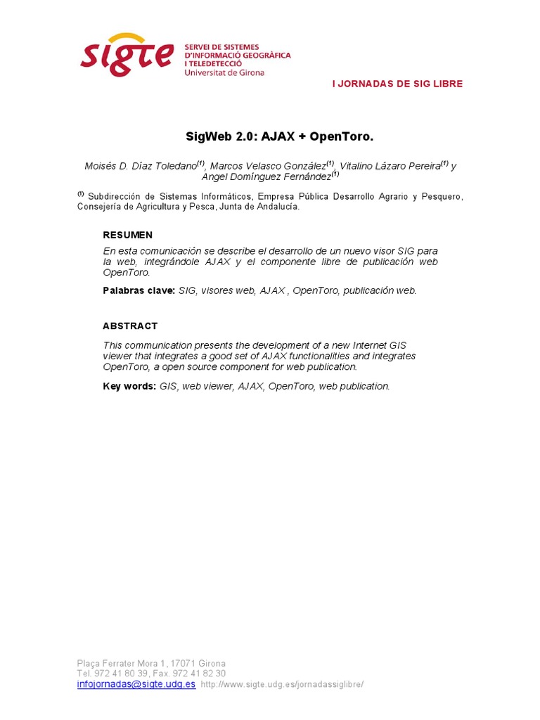 Visor SIGWeb 2.0: Innovación y Usabilidad | PDF | Sistema de ...