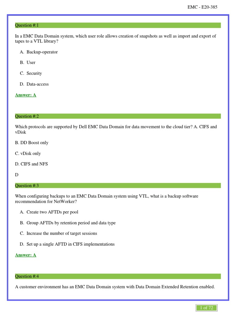 Certificacion - Guia Data Domain | PDF | Backup | File System