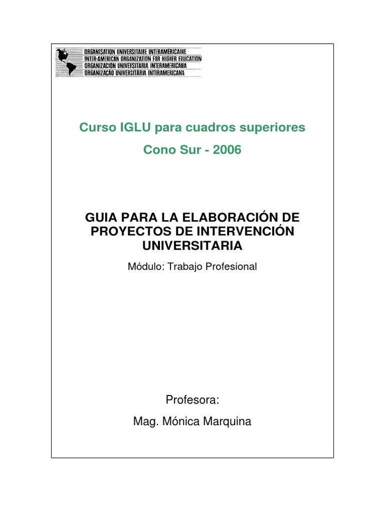 Guia para Elaboracion de Proyectos | PDF | Evaluación | Diseño