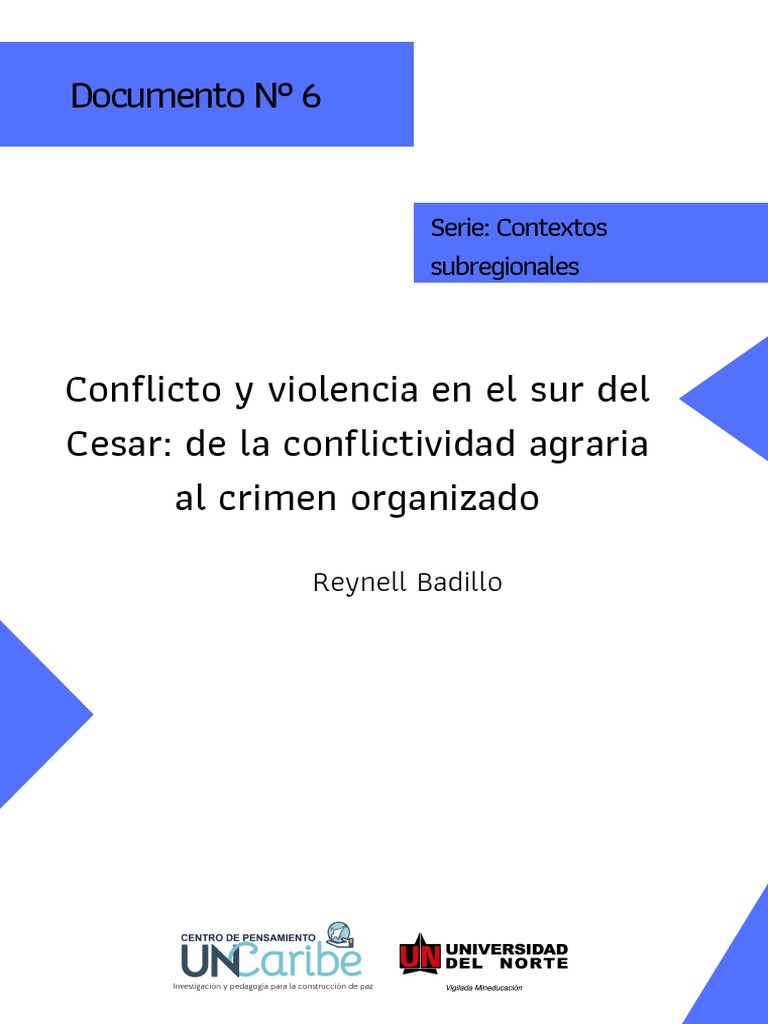 Badillo Conflicto&ViolenciaSurCesarConflictividadAgraria (2018) | PDF ...
