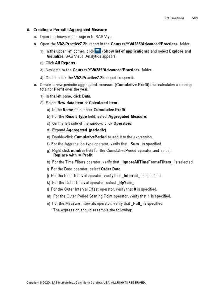 Solution - Creating A Periodic Aggregated Measure | PDF | Data Management | Software