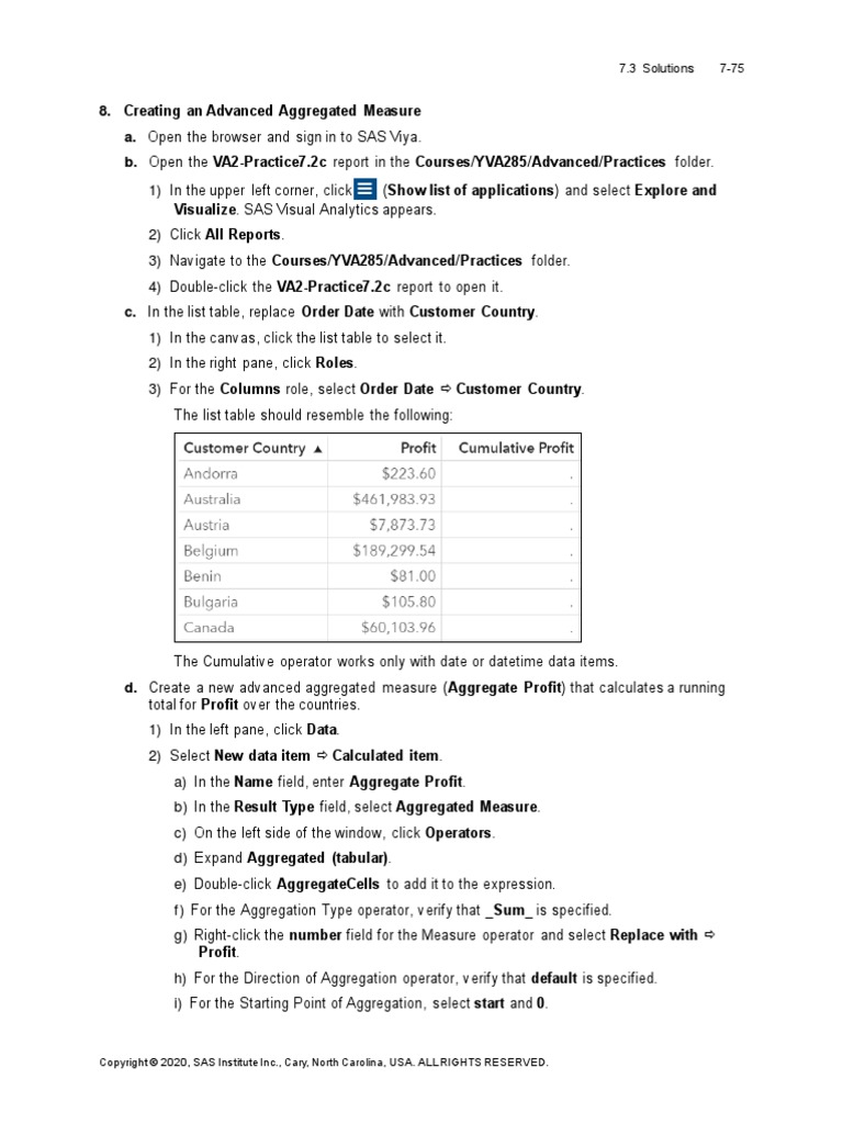 Solution - Creating An Advanced Aggregated Measure | PDF | Information Technology Management ...