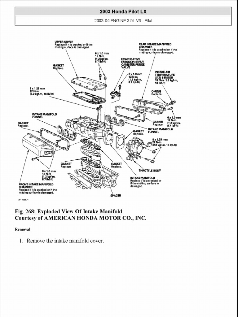 2003-2004 Intake Manifold Exploded View | PDF