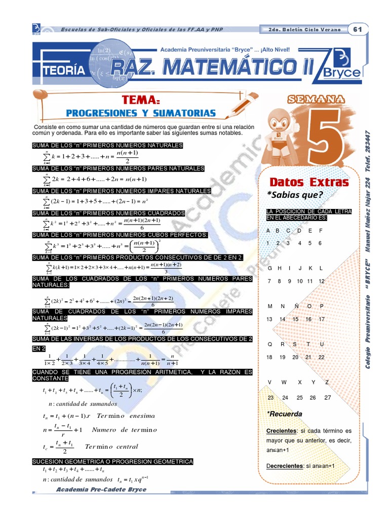 Raz. Matemático II Guía 2 Verano 2022 | PDF | Análisis matemático | Matemática Elemental