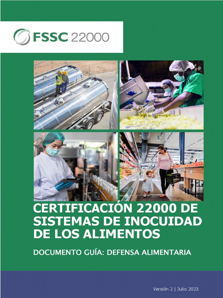 Guía en Español para Defensa Alimentaria - FSSC 22000 v6-7 | PDF | Análisis de Riesgo y Puntos ...