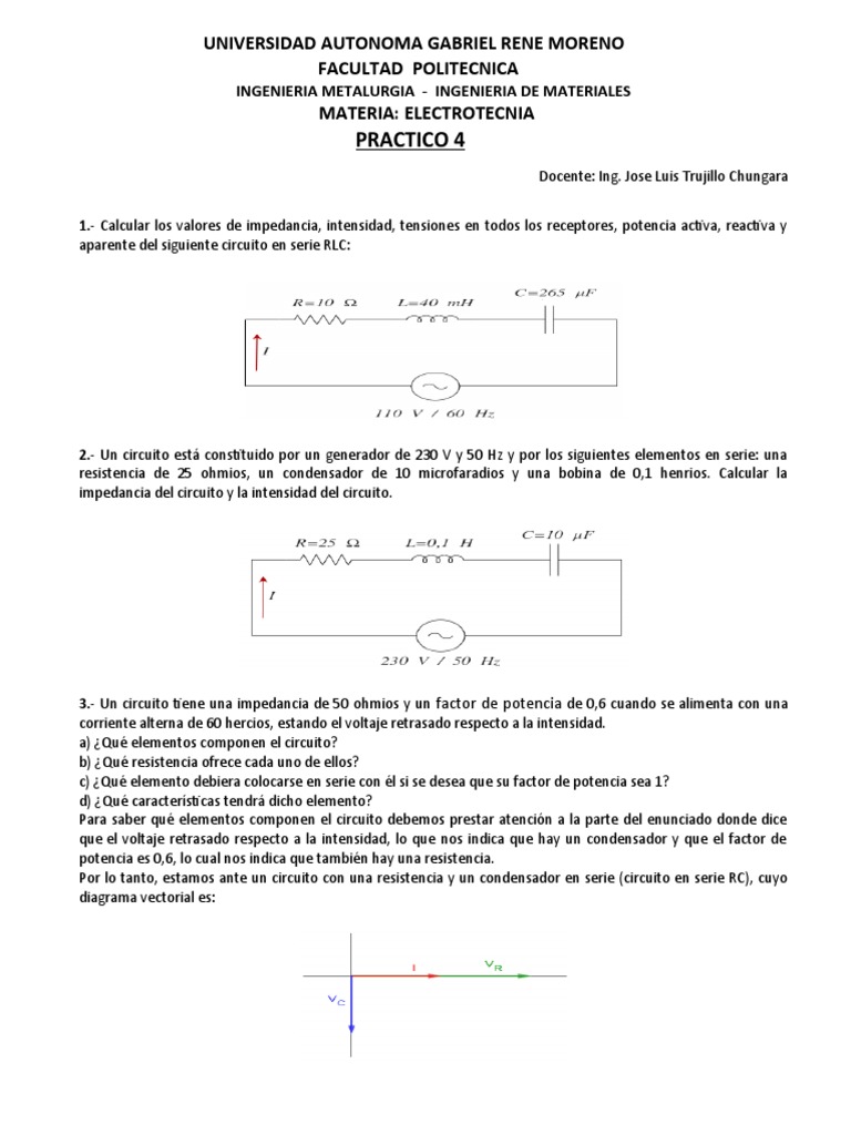Practico 4 - Electrotecnia | PDF