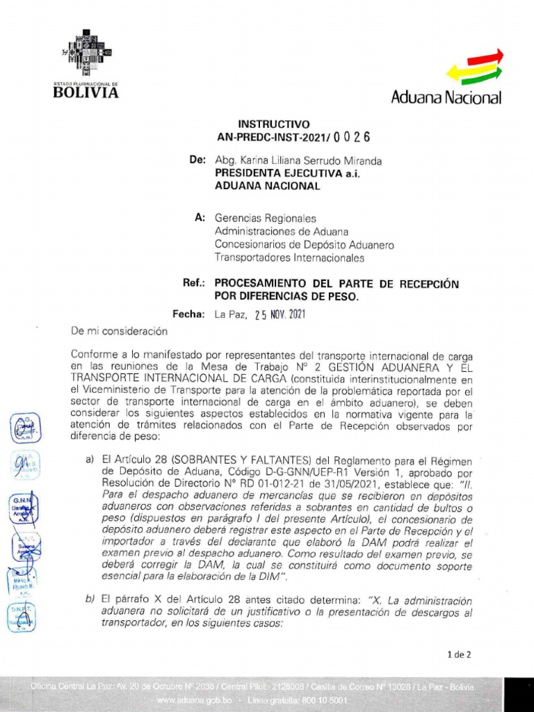 26 Instructivo An-Predc-Inst-0026 Procesamiento Del Parte de Recepci N ...