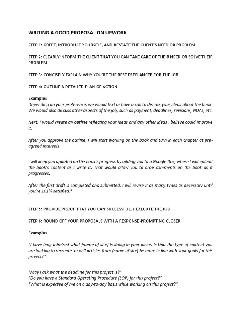 Material 1 (Writing Good Upwork Proposals) | PDF | Business