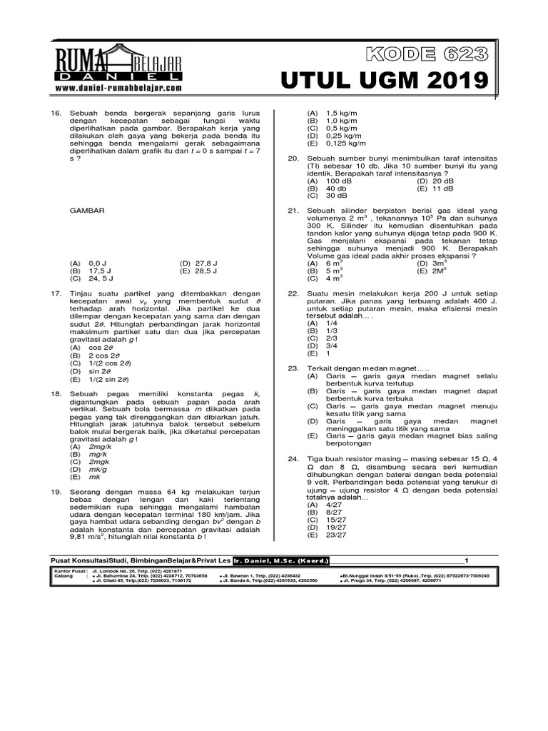 Soal Fisika dan Solusi Konsultasi | PDF
