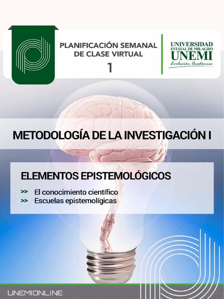 Tema 1 Elementos Epistemológicos y La Investigación Científica | PDF | Conocimiento | Método ...