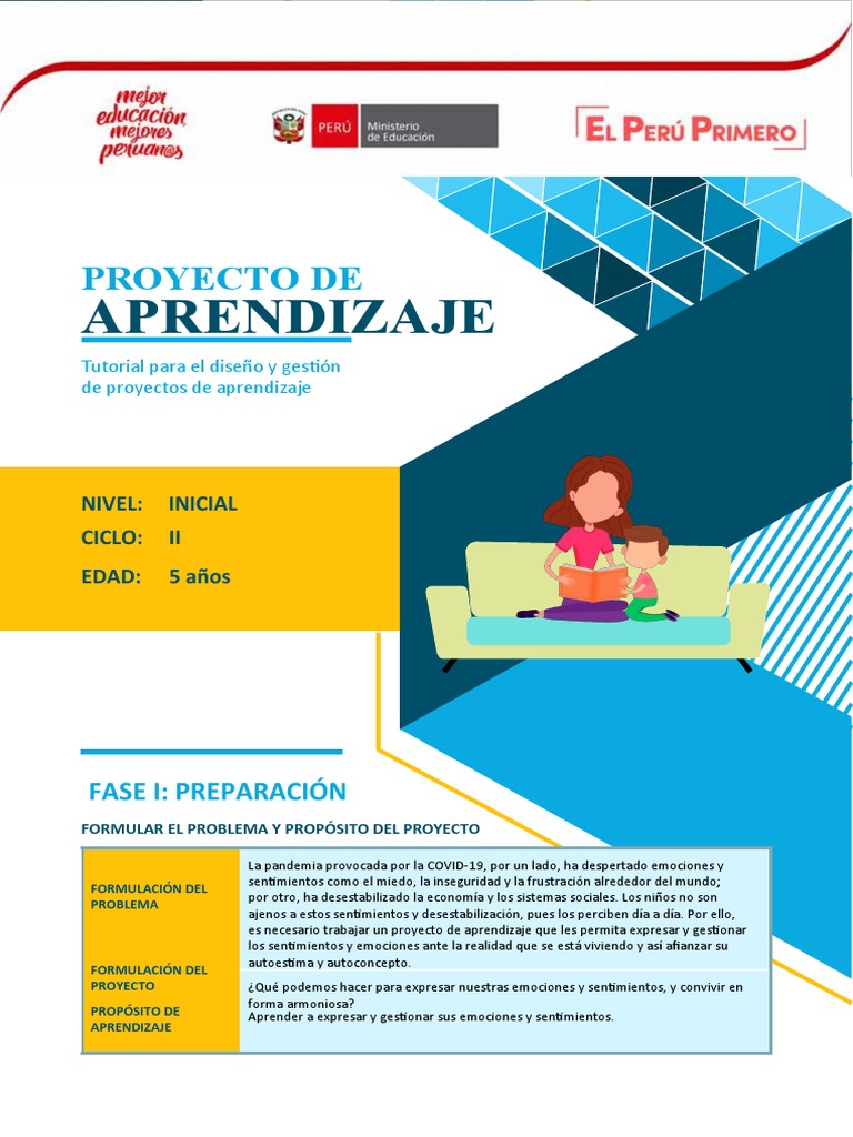 Proyecto de Aprendizaje - Inicial | PDF | Aprendizaje | Las emociones