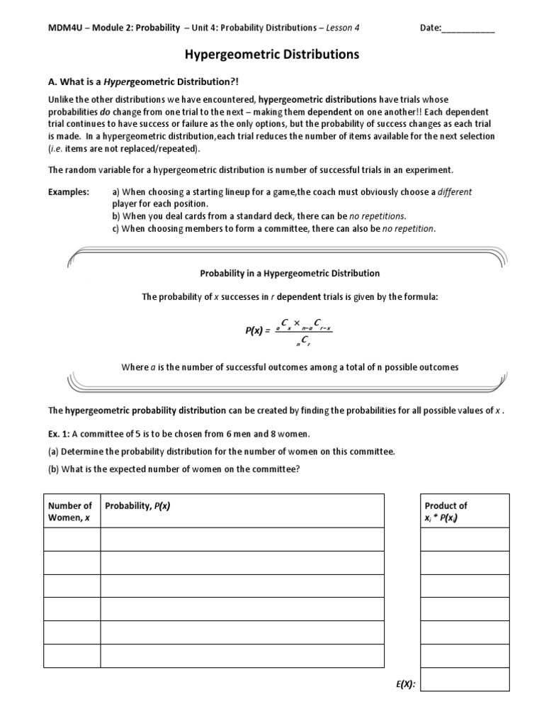 Understanding Hypergeometric Distributions | PDF | Probability ...