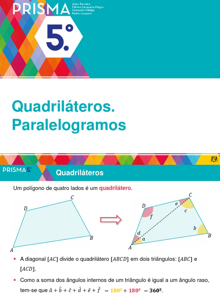 Propriedades dos Quadriláteros e Paralelogramos | PDF | Triângulo ...