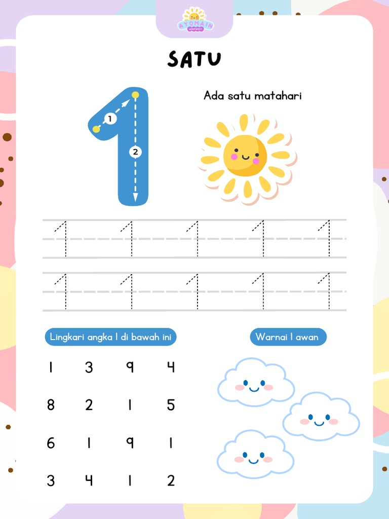 Printable Mengenal Angka 1-10 | PDF