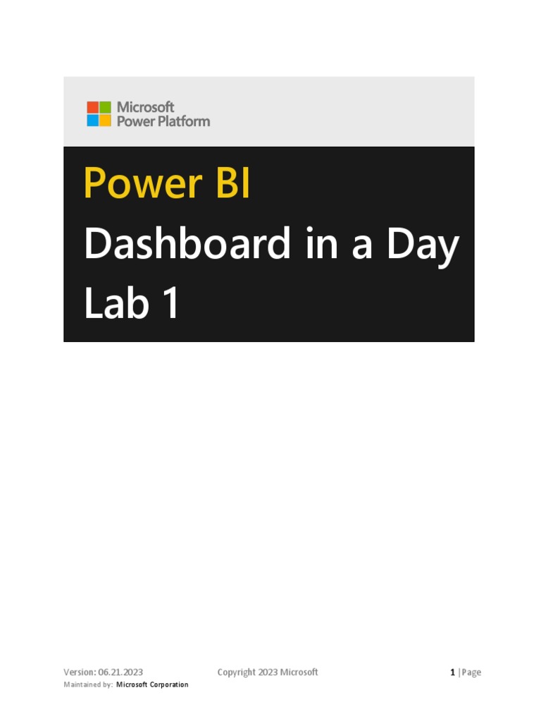 Lab 1 - Accessing and Preparing Data | PDF | Microsoft Excel | Computer ...