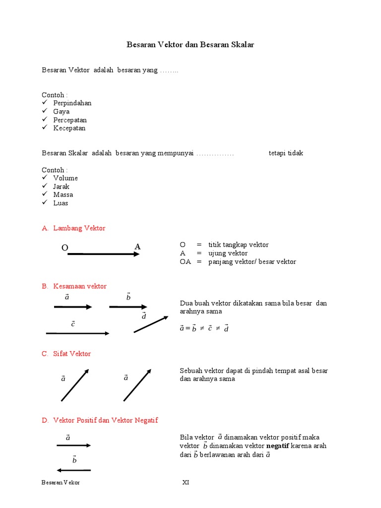 Besaran Vektor | PDF