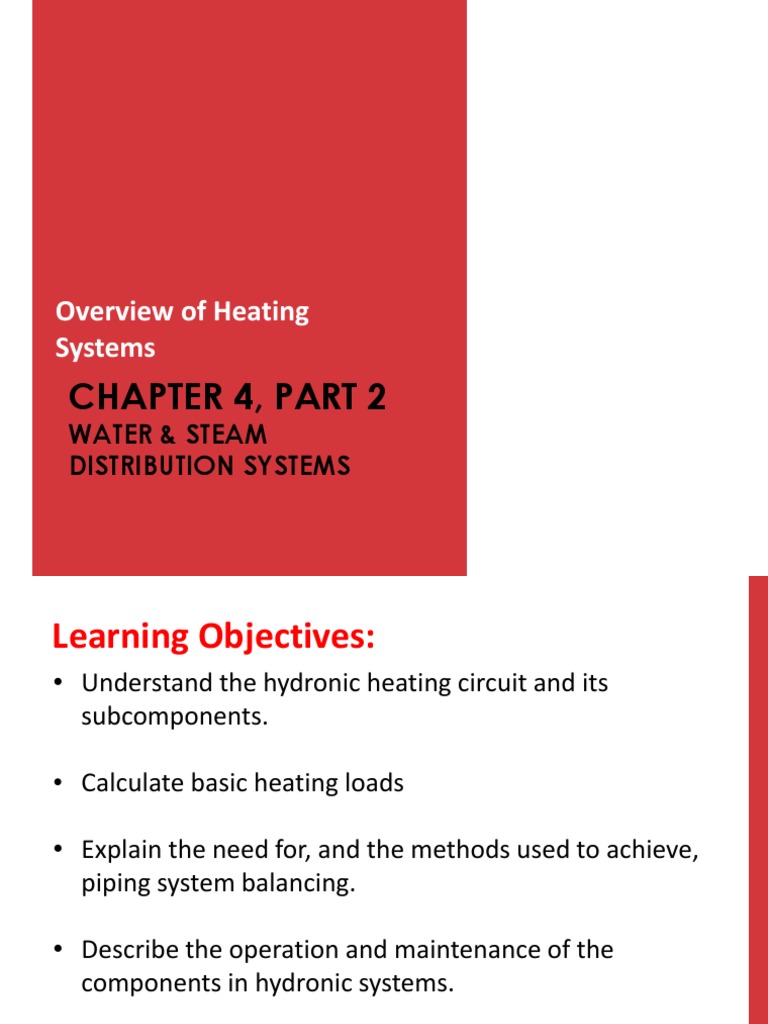 Chapter 4 - Part 2-Hydronic Distribution Systems | PDF | Water Heating ...