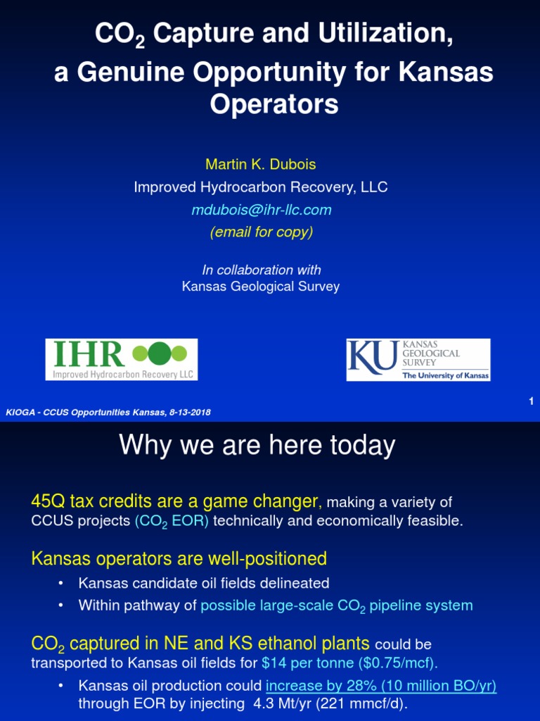 KIOGA 2018 Dubois | PDF | Carbon Capture And Storage | Enhanced Oil ...