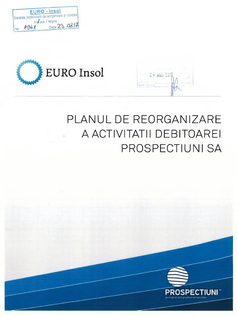 PRSN-Plan de Reorganizare - 240817 | PDF