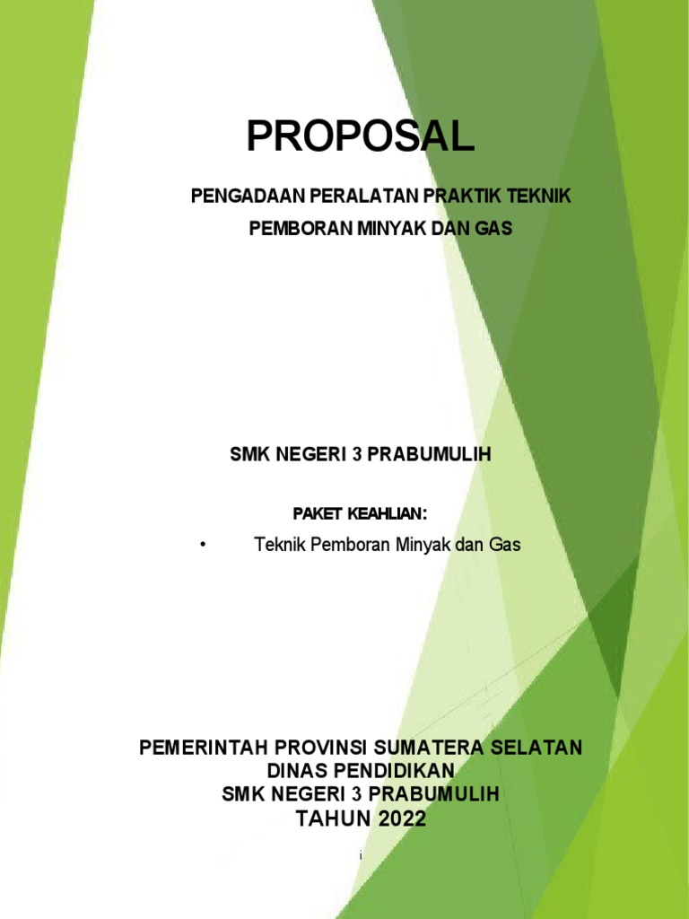 Proposal - Alat - Praktek Migas SMKN Prabumulih Sukri 1 | PDF