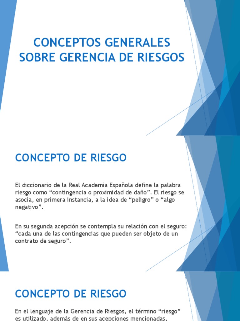 Gerencia de Riesgos | PDF | Reaseguro | Riesgo