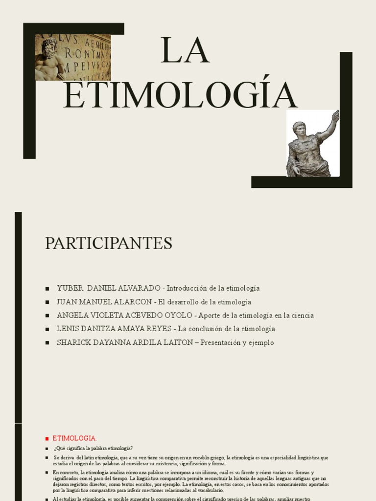 La Etimología | PDF | Lengua española | latín